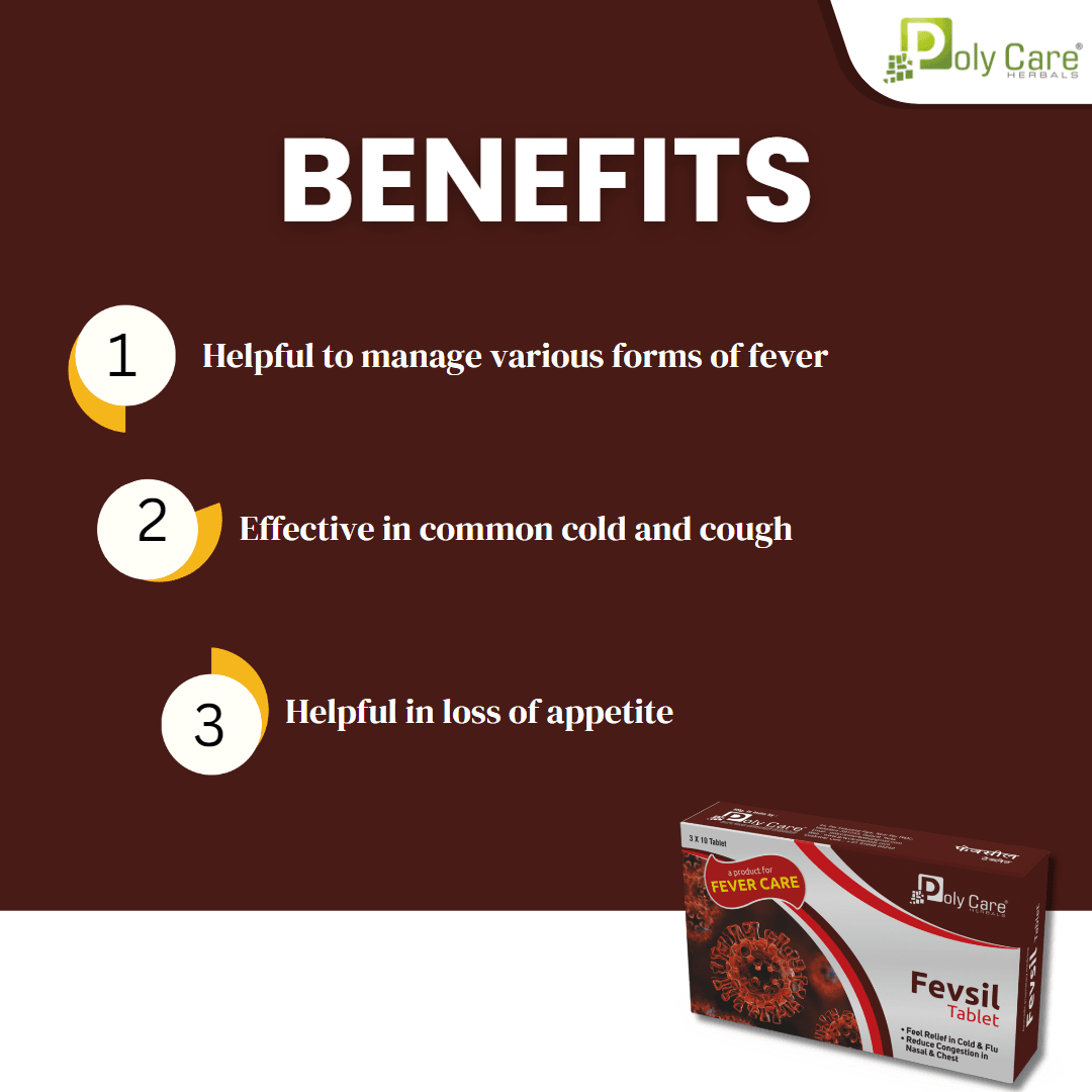 Ayurvedic herbal fever care medicine - fevsil Tablet