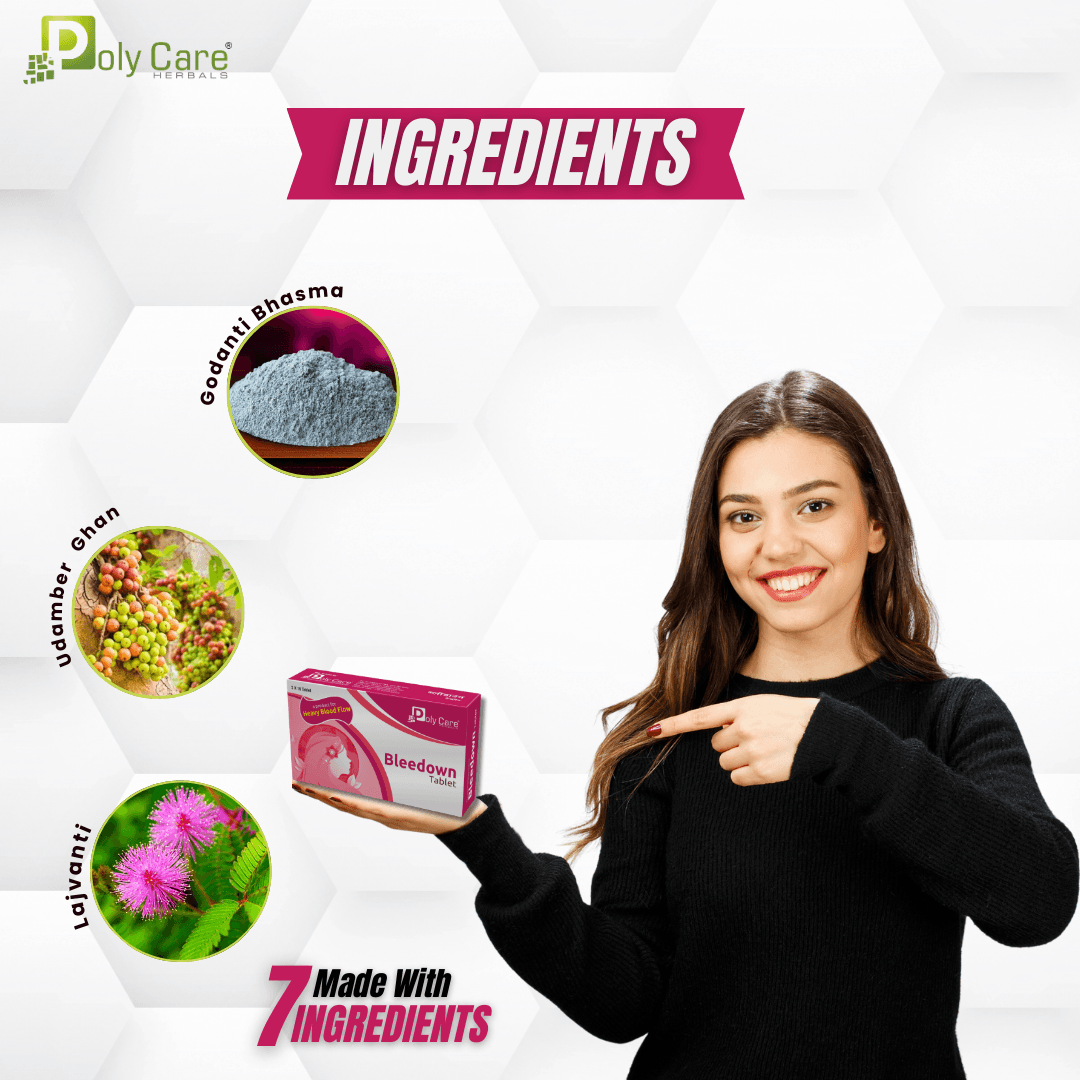 Control Heavy Blood flow with ayurveda - Bleedown Tablet